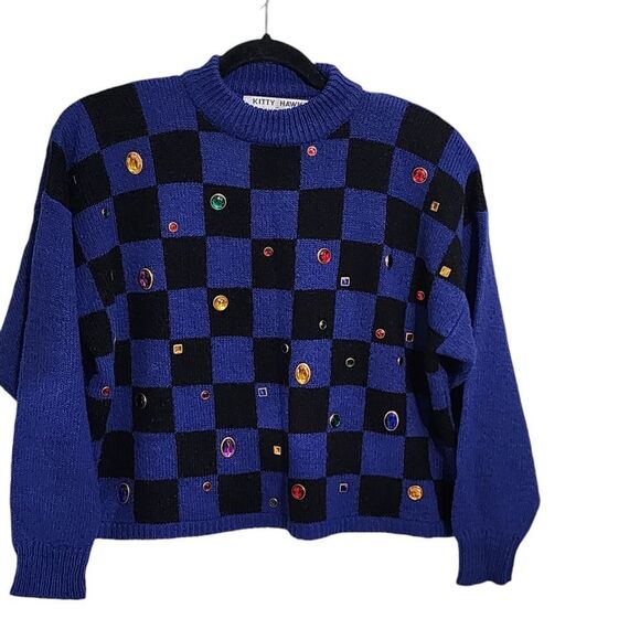 Kitty Hawk | Sweaters | Kitty Hawksweater Vintage Wool Blend Checker ...